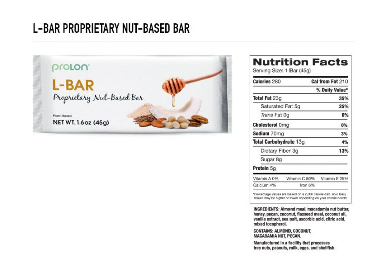 Prolon Fast Mimicking Diet - Box Contents Calories & Ingredients